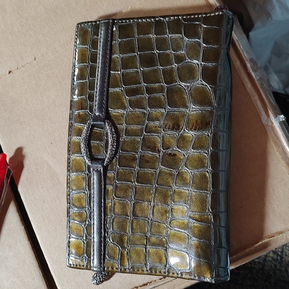 Brighton | Bags | Brighton Jetson Folio Organizer Wallet Green Croc ...